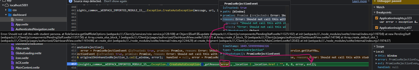 Bug Promise Rejections Missing Stack Trace · Issue 1675 · Microsoftapplicationinsights Js