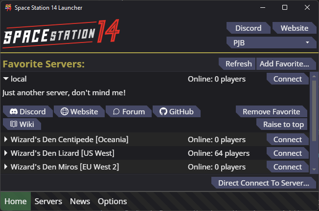 Launcher info links. by PJB3005 · Pull Request #12781 · space-wizards ...
