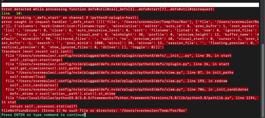Does not support opening paths that have spaces in them · Issue #266 · Shougo/defx.nvim · GitHub