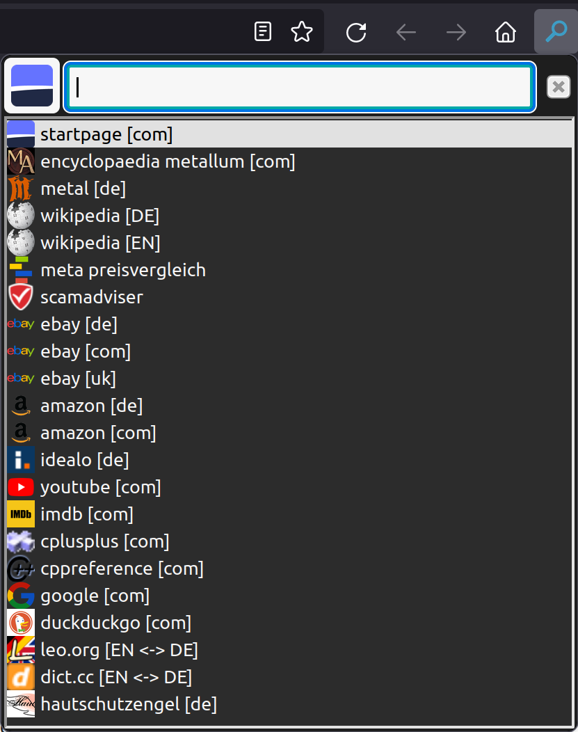 GitHub - mazze313/fast-access-search-bar: Firefox Add-on: Provides custom search bar which can ...