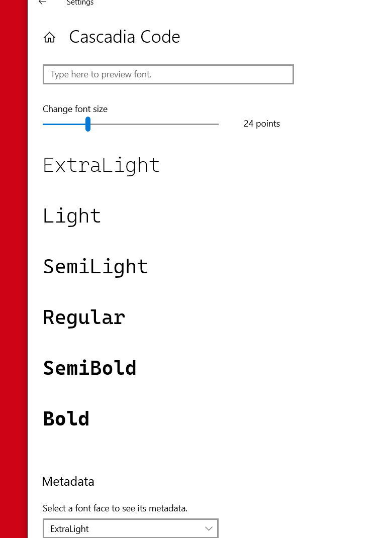 Overly large leading in VS 2019 (not VS Code) for 2102.03 · Issue #413 · microsoft/cascadia-code ...