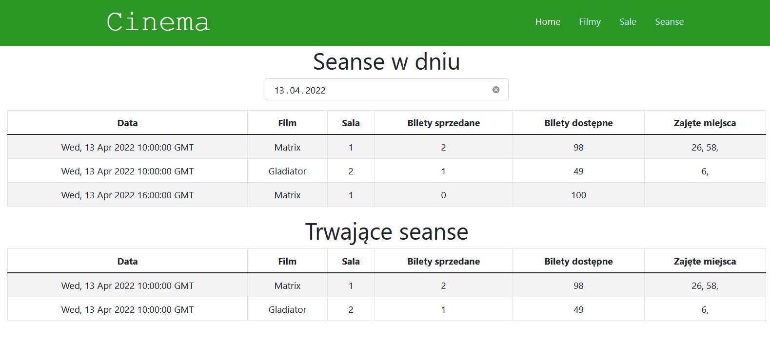 GitHub - piogru/Cinema-React: Cinema management application