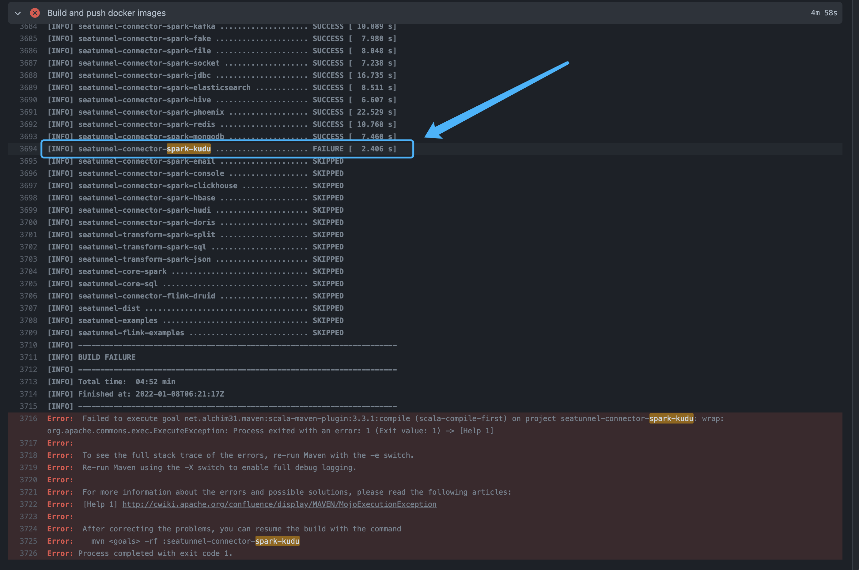 [Bug] [seatunnel-connector-spark-kudu] The Kudu Connector causes compile process failed · Issue ...