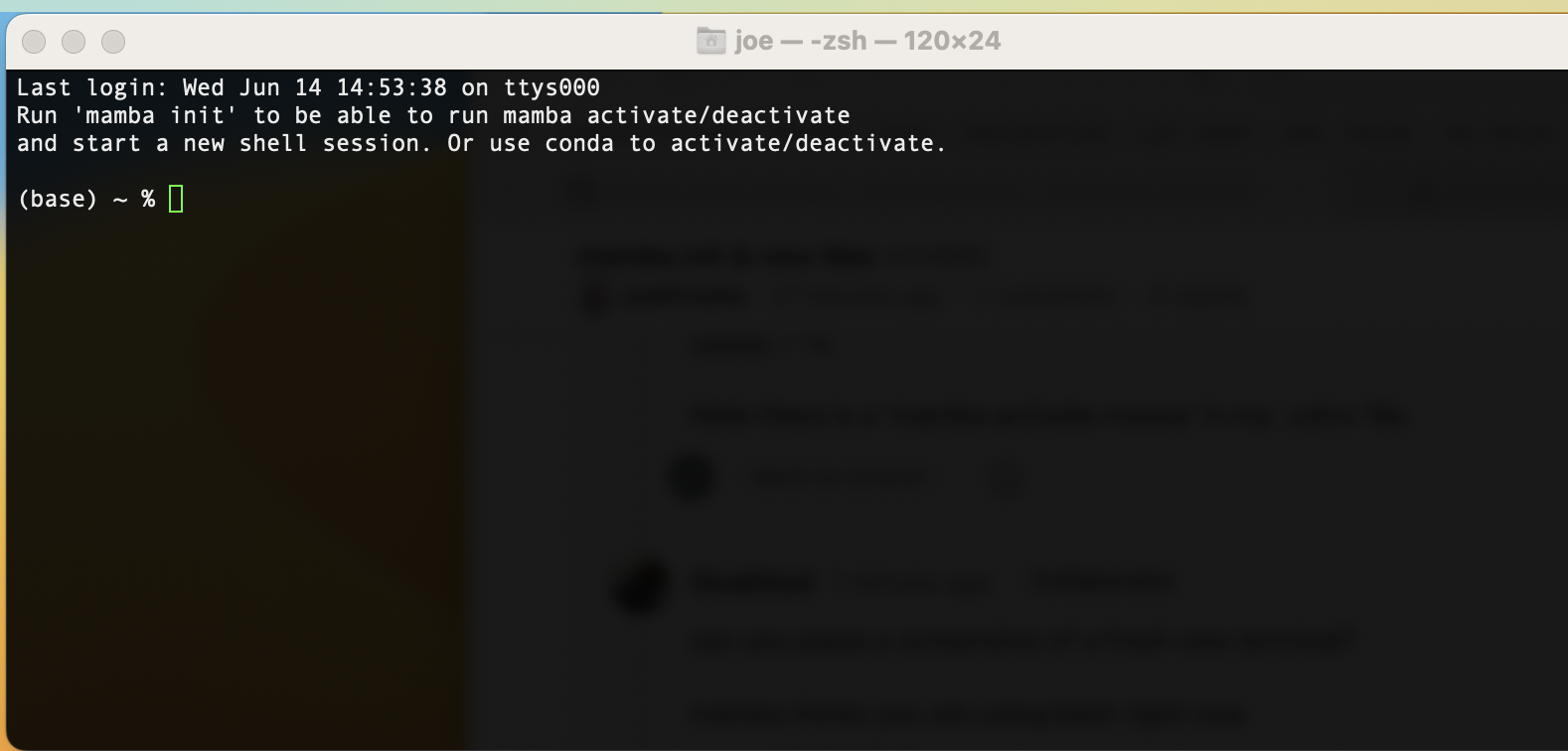 mamba init & new Mac · idaholab moose · Discussion #24688 · GitHub