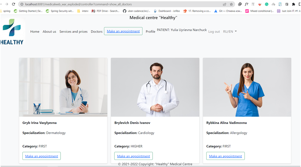 GitHub - Ekaterina-Rudenko/medicalweb