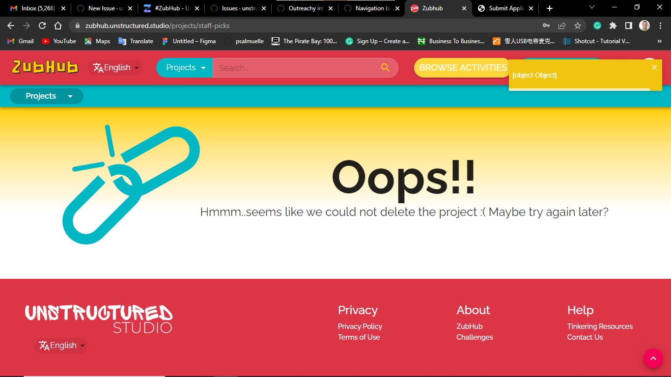 "Staff-picked project" link not properly displayed on the breadcrumb · Issue #619 ...