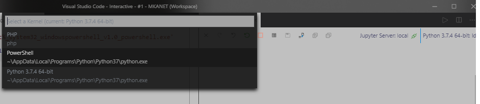 Cant Switch To Jupyter Powershell Kernel Only In Web Browser · Issue 4198 · Microsoftvscode