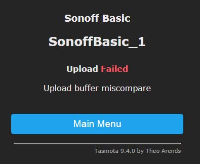 "Upload buffer miscompare" · arendst Tasmota · Discussion #12586 · GitHub