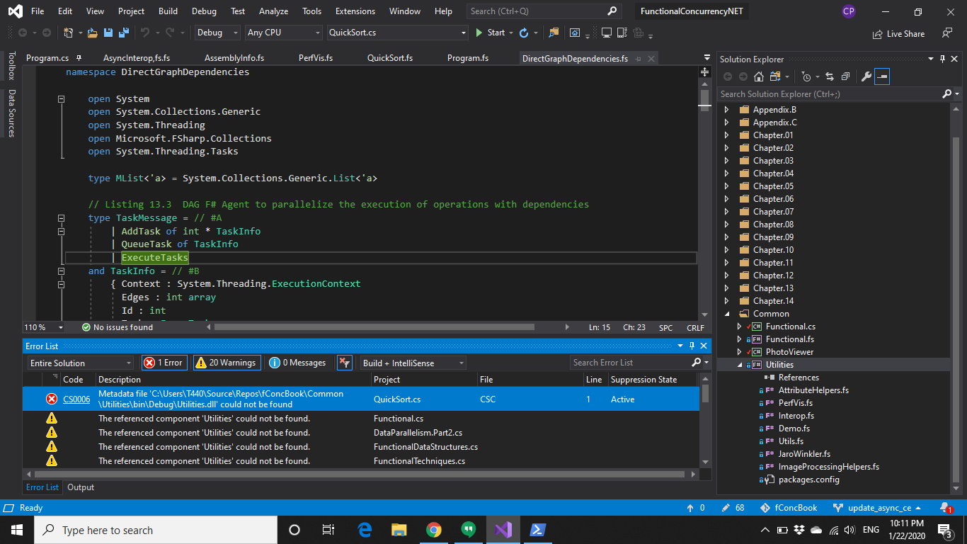 Issues running and importing the code in visual studio 2019 on Windows ...