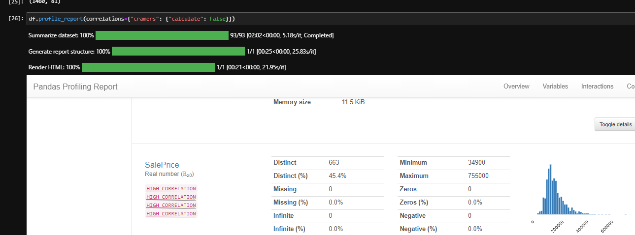 Profiling is generating the report · Issue #823 · ydataai/ydata-profiling · GitHub