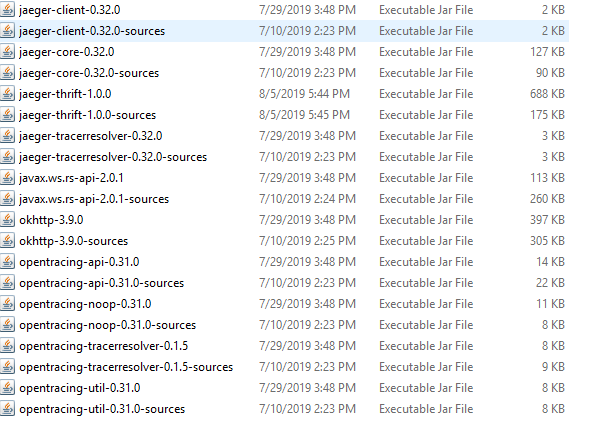 Exception in thread "jaeger.RemoteReporter-QueueProcessor" java.lang.NoSuchMethodError: io ...