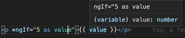 Infer more accurate values in `as` · Issue #725 · angular/vscode-ng-language-service · GitHub