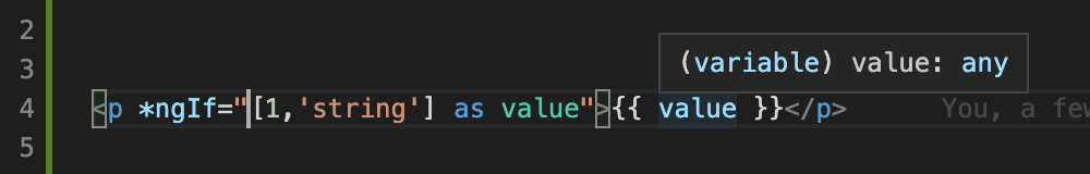 Infer more accurate values in `as` · Issue #725 · angular/vscode-ng-language-service · GitHub
