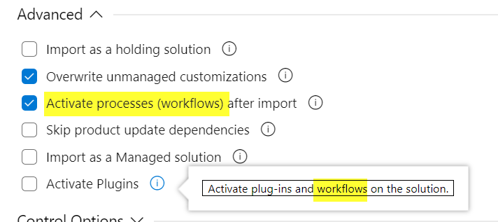 Build Task "Power Platform Import Solution": New setting "Activate Plugin" suddenly available ...