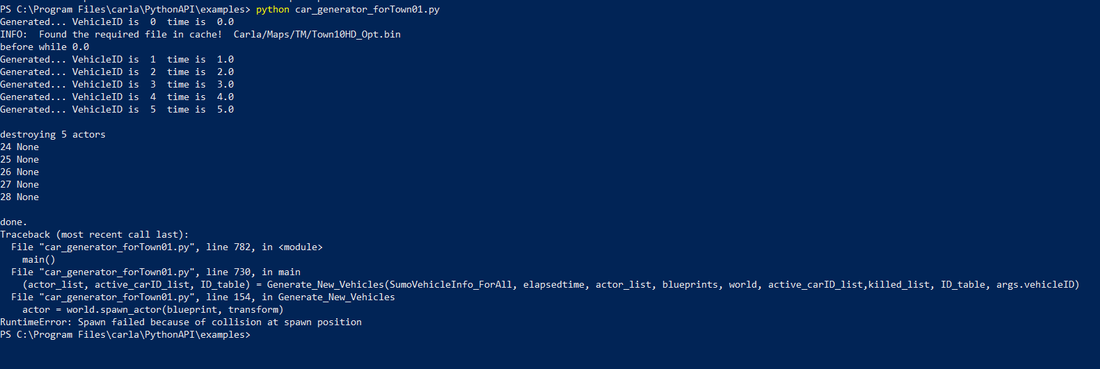 RuntimeError: Spawn failed because of collision at spawn position · Issue #4944 · carla ...