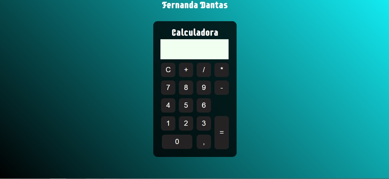 GitHub - Fernanda-Dantas/Calculadora_da_Fer: Calculadora criada em HTML ...