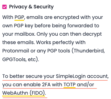 Add SimpleLogin SAS · Issue #6658 · 2factorauth/twofactorauth · GitHub