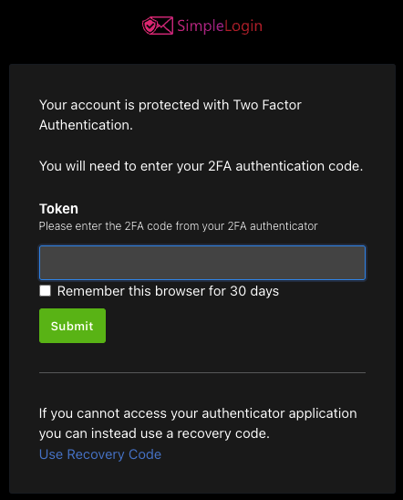Add SimpleLogin SAS · Issue #6658 · 2factorauth/twofactorauth · GitHub