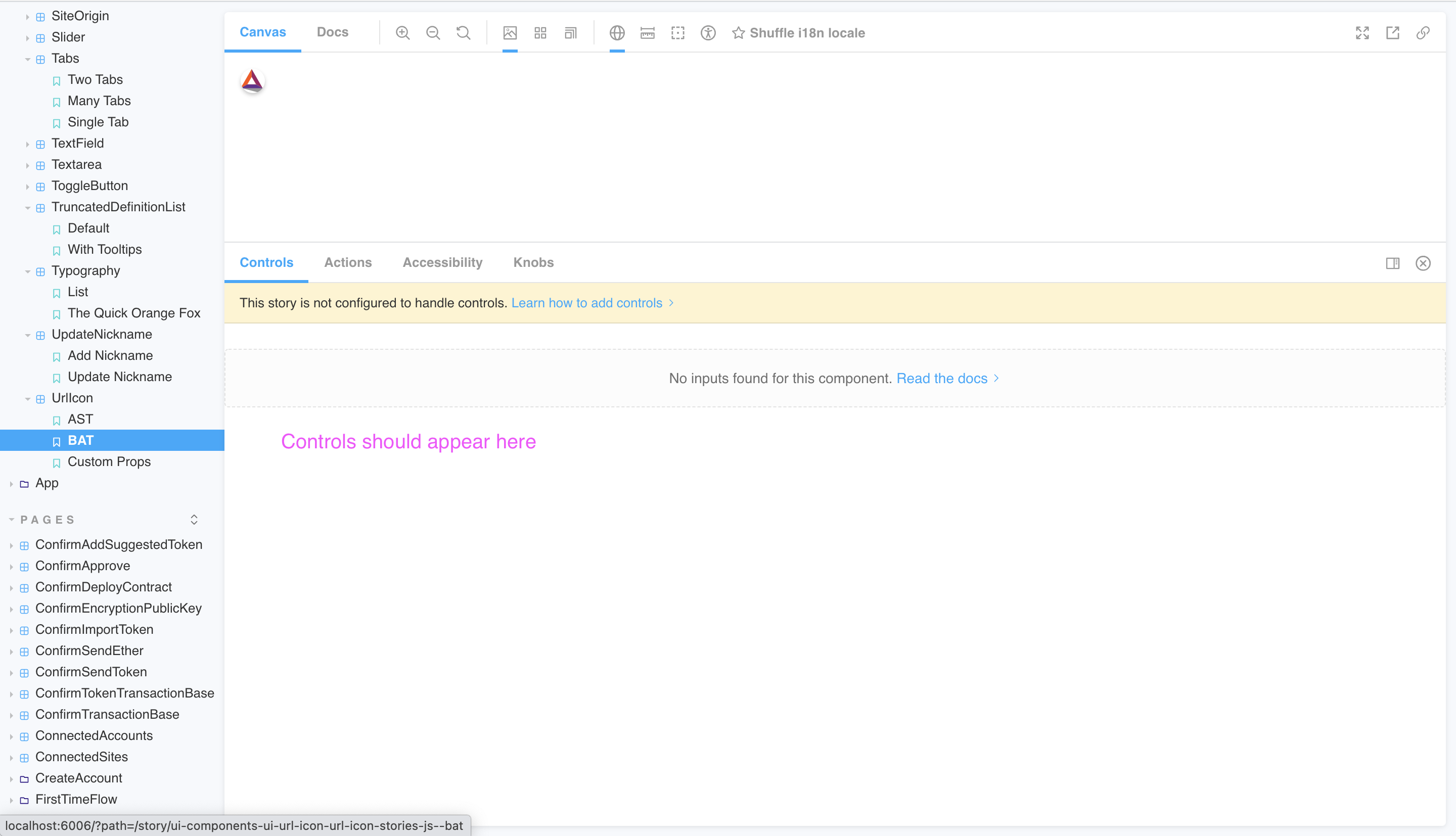 UrlIcon story: convert knobs and actions to controls / args · Issue ...