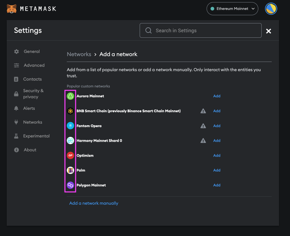Update all network logos in Settings > Networks (WIP) · Issue #16647 · MetaMask/metamask ...