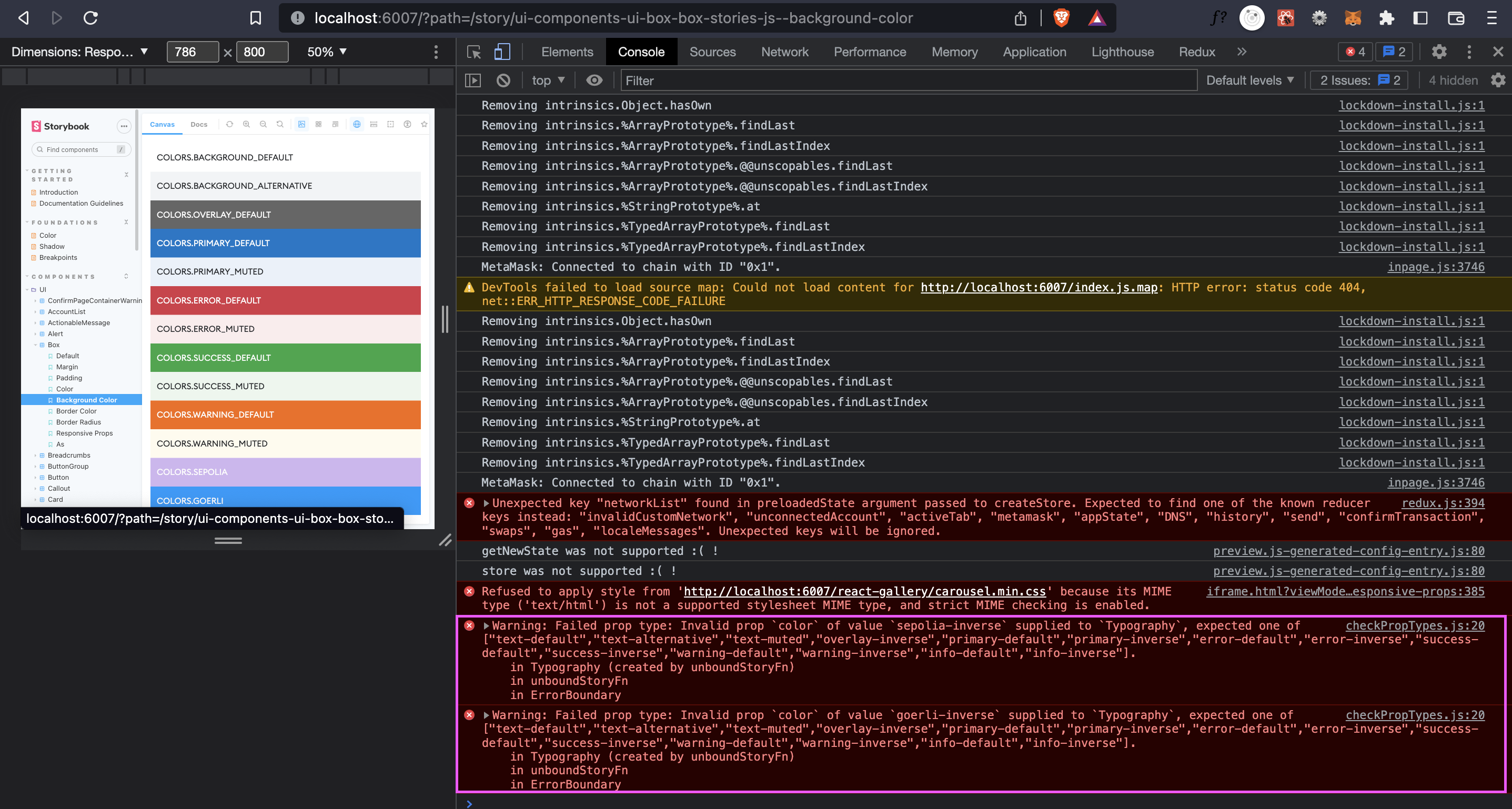 PropType error supplied to Typography component · Issue #17005 · MetaMask/metamask-extension ...