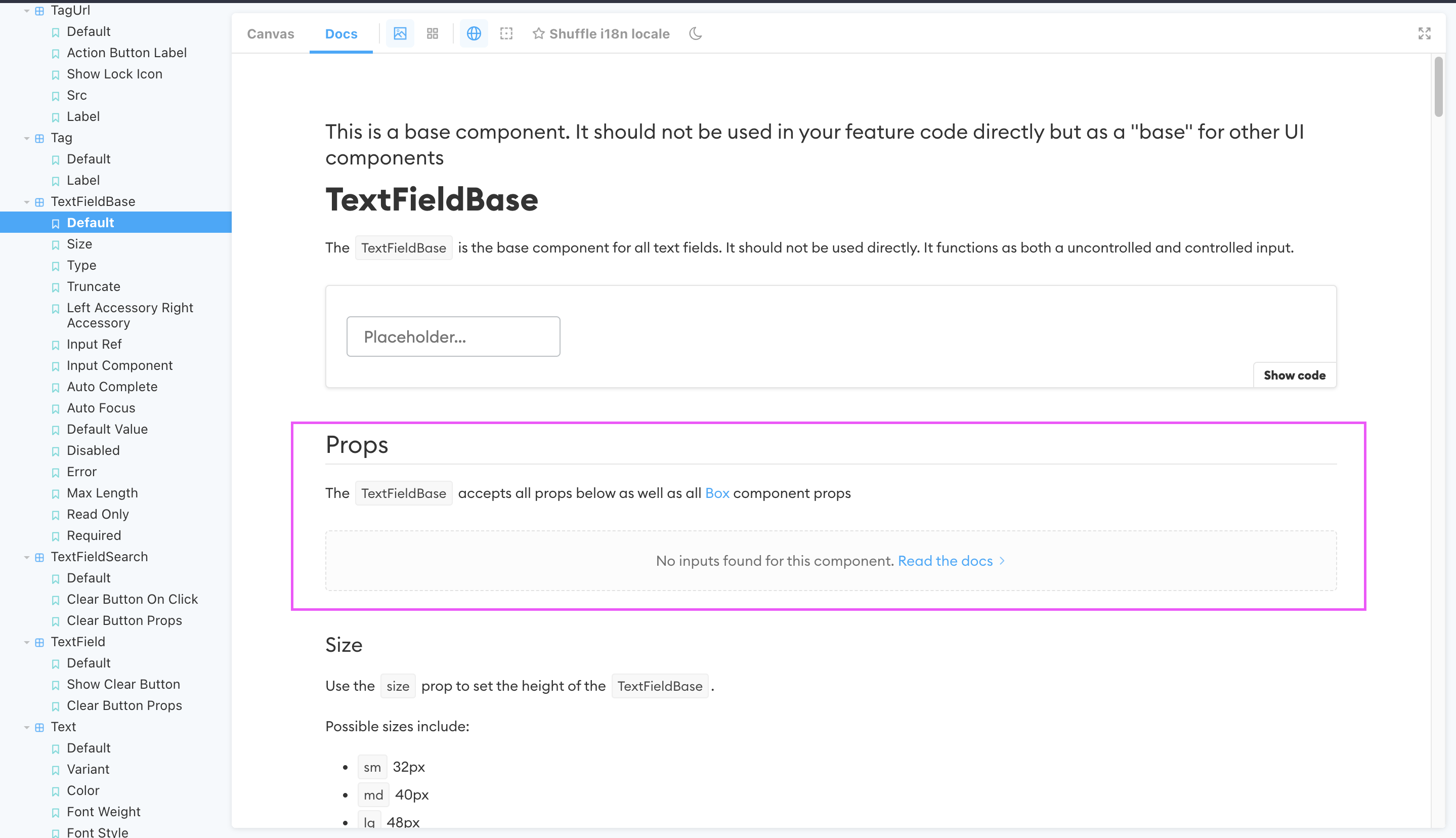 Fix Textfieldbase Props Table In Storybook Docs · Issue 17723 · Metamaskmetamask Extension 