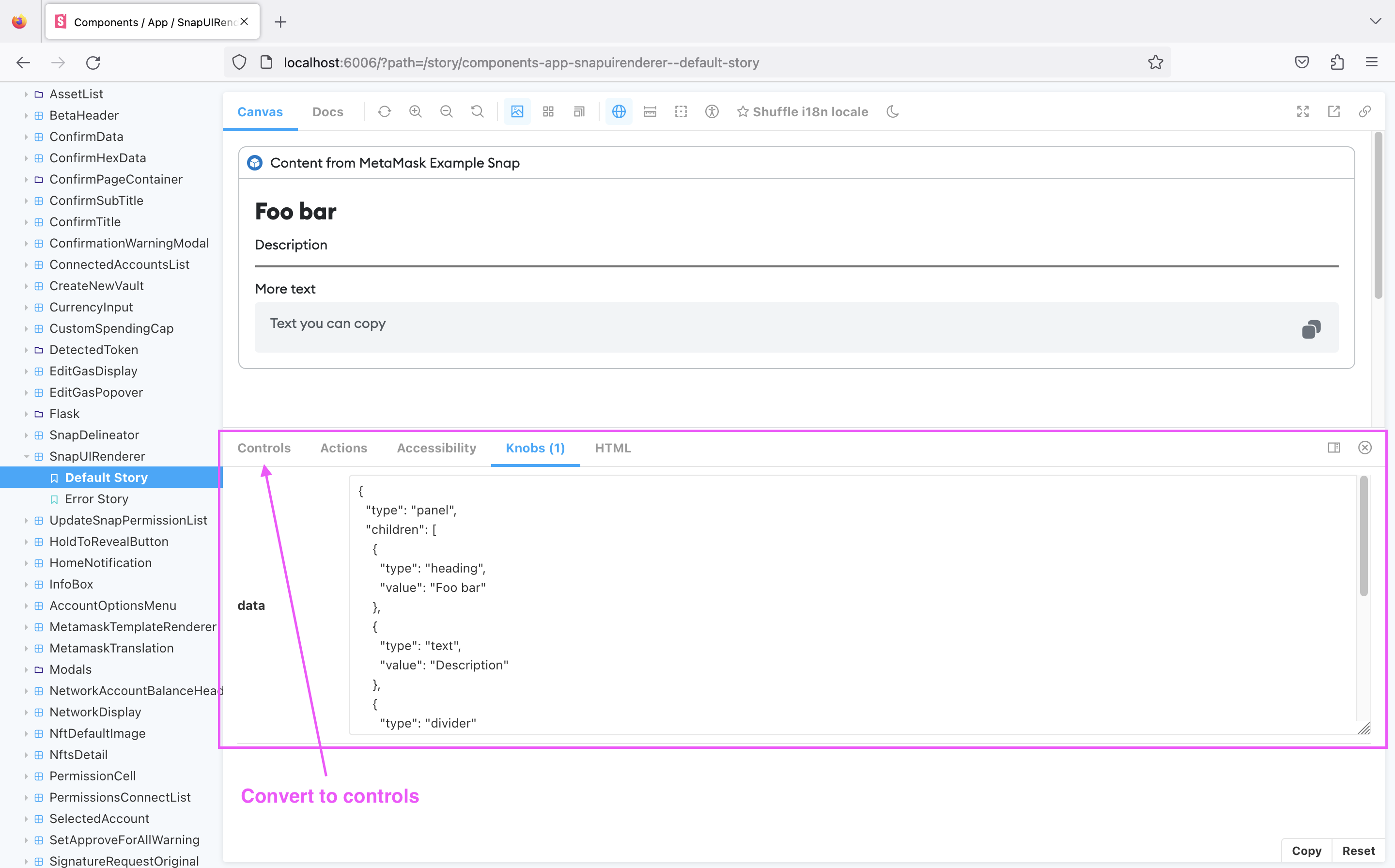 Update knobs to controls in storybook: SnapsUIRenderer · Issue #18497 ...