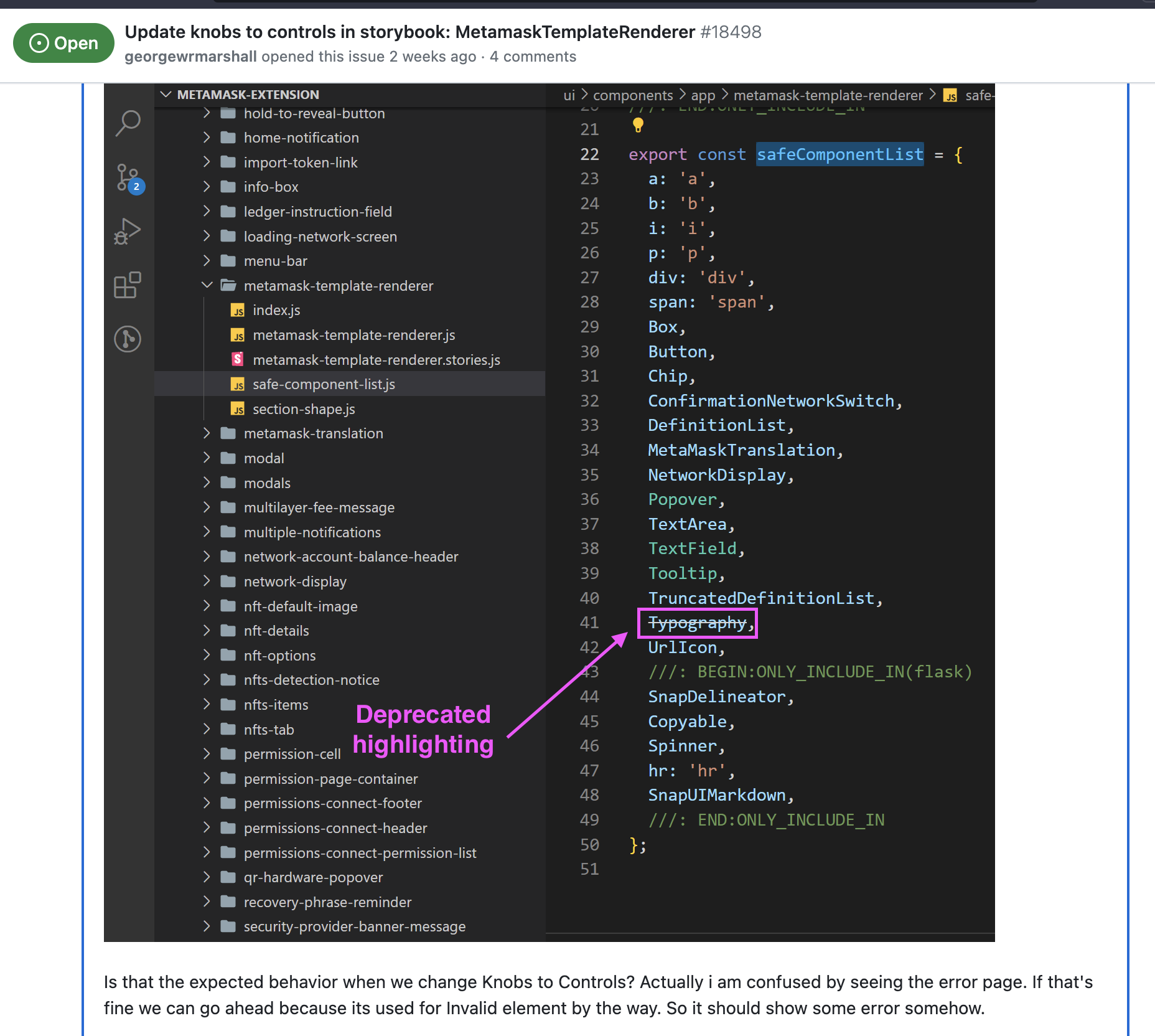 Update knobs to controls in storybook: MetamaskTemplateRenderer · Issue #18498 · MetaMask ...