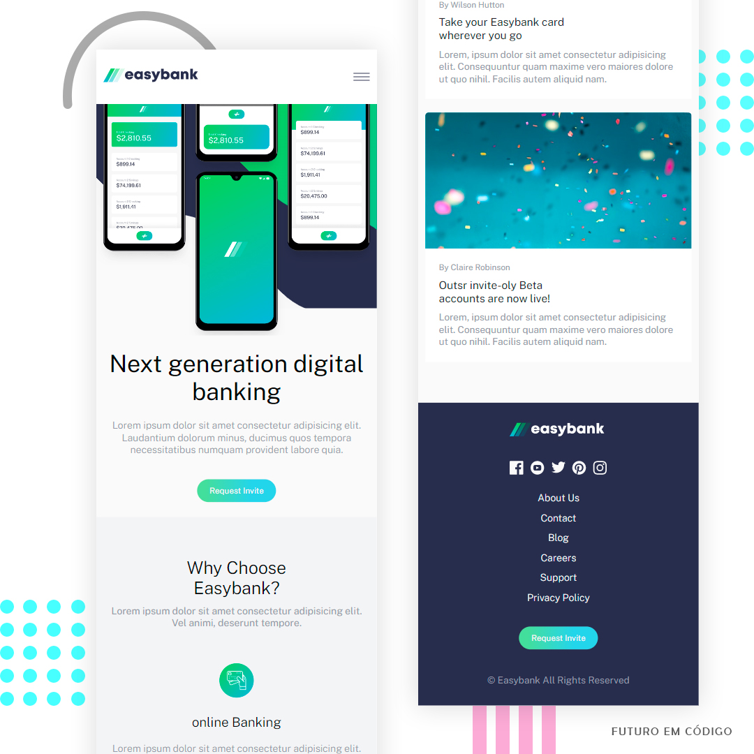 GitHub - Wellingtonoficial/easyBank: Projeto - Desafio da plataforma 'Frontend Mentor'!