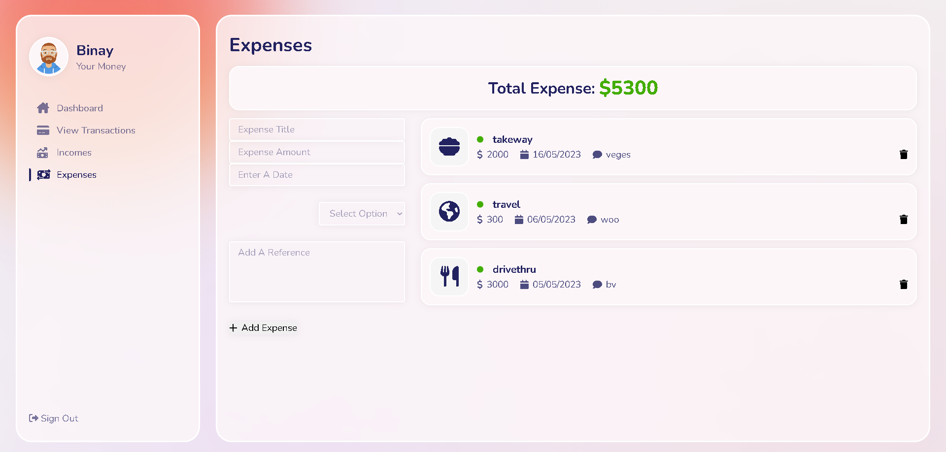 GitHub - Binay1510/Expense_tracker_MERN: Expense Tracker application using MERN