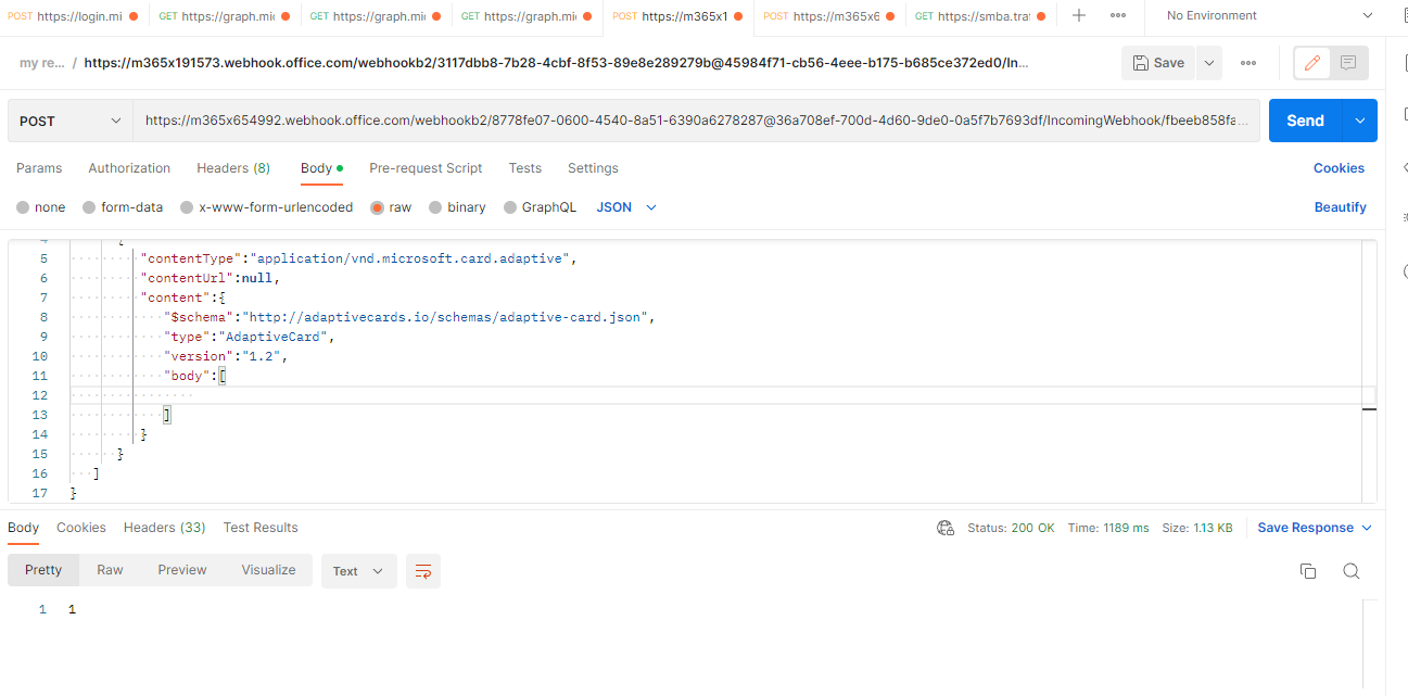 Webhook with no body · Issue #7575 · MicrosoftDocs/msteams-docs · GitHub
