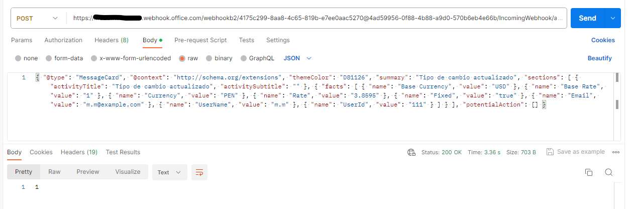 Error 500 or 503 sending message via Webhook · Issue #9700 · MicrosoftDocs/msteams-docs · GitHub