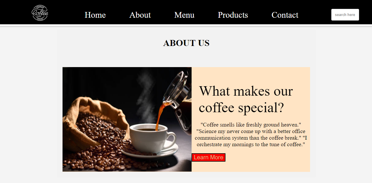 GitHub - Kajal937/Coffee-Shop-Website: Developed a Coffee Shop Website ...