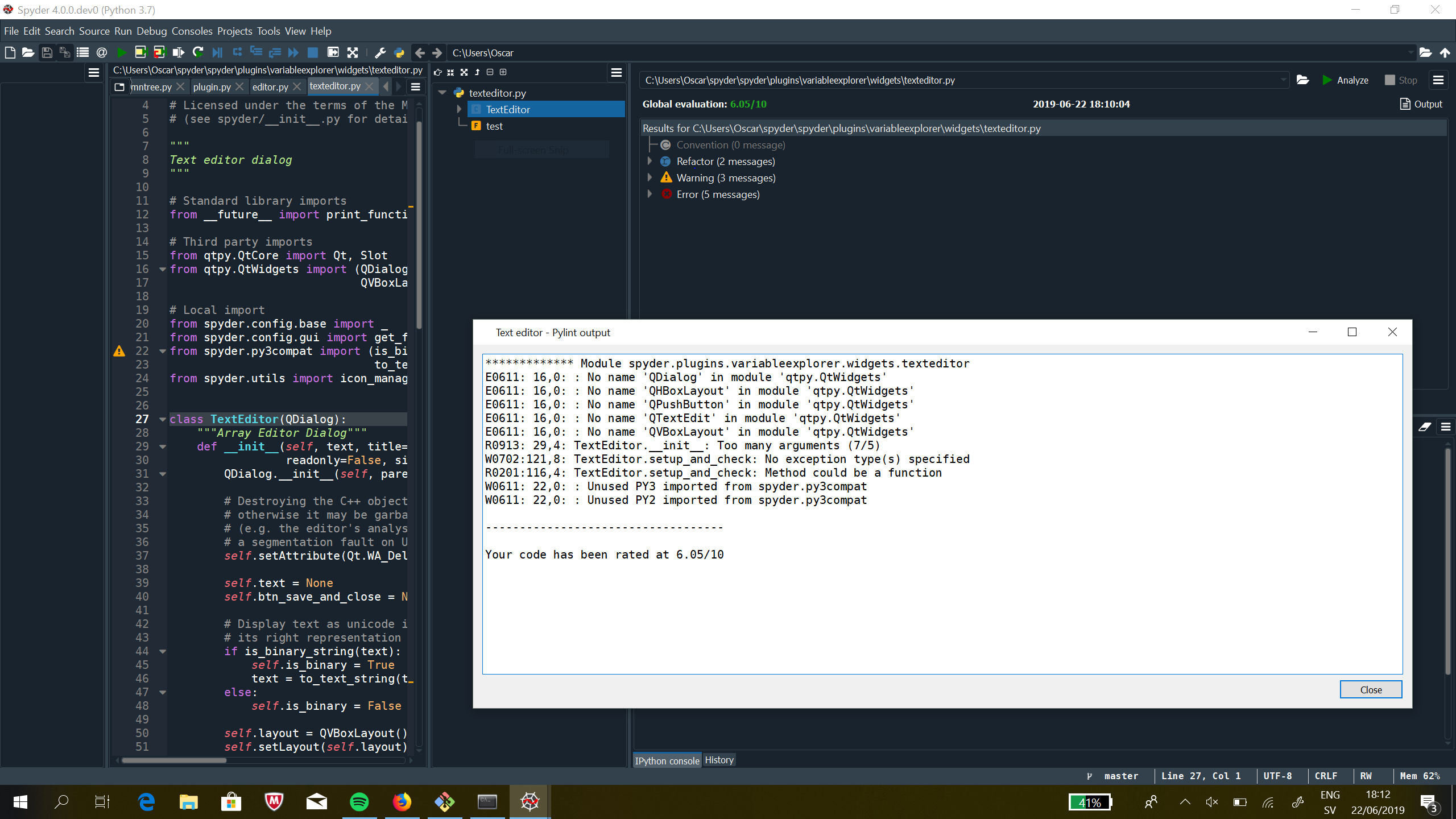 Pylint output window is not inheriting the dark theme · Issue #9644 ...