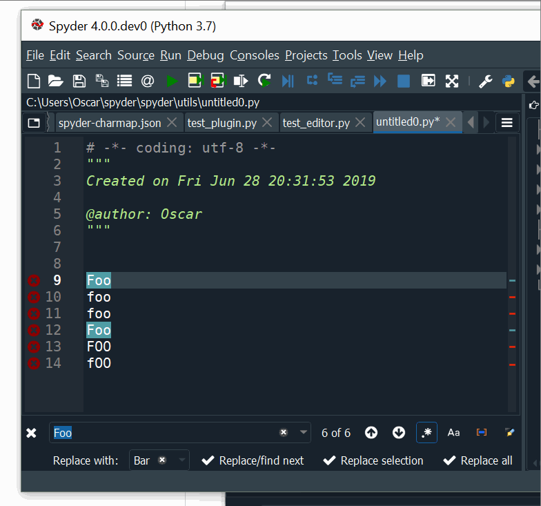 Replace Cannot Ignore Case When Using Regular Expressions Issue 9713