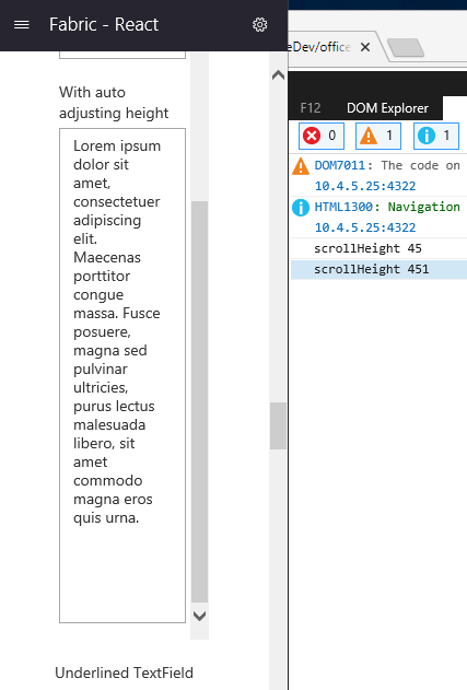 multi-line Textfield show redundant empty bottom space on IE 11. · Issue #5075 · microsoft ...