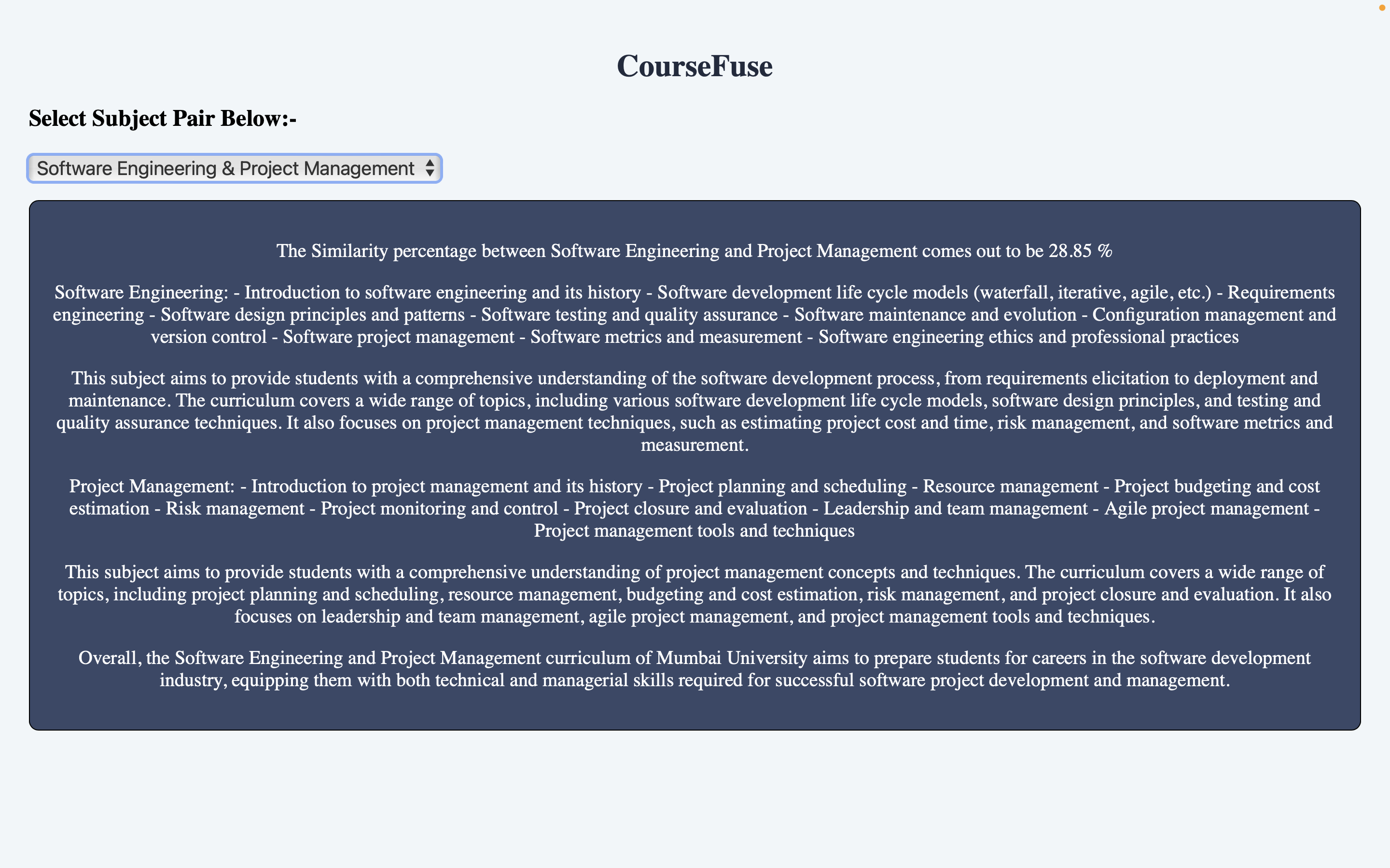 GitHub - etashd2002/CourseFuse: Python, Neo4j based project for graph-based similarity using ...