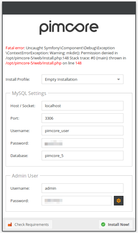 [pimcore5] Installation Issues · Issue 1562 · Pimcore Pimcore · Github