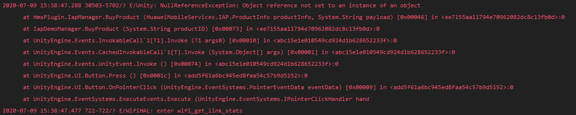 productInfo is null error code: 60001 · Issue #44 · EvilMindDevs/hms-unity-plugin · GitHub