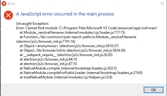 Unable to start VS Code Periodically · Issue #94255 · microsoft/vscode ...