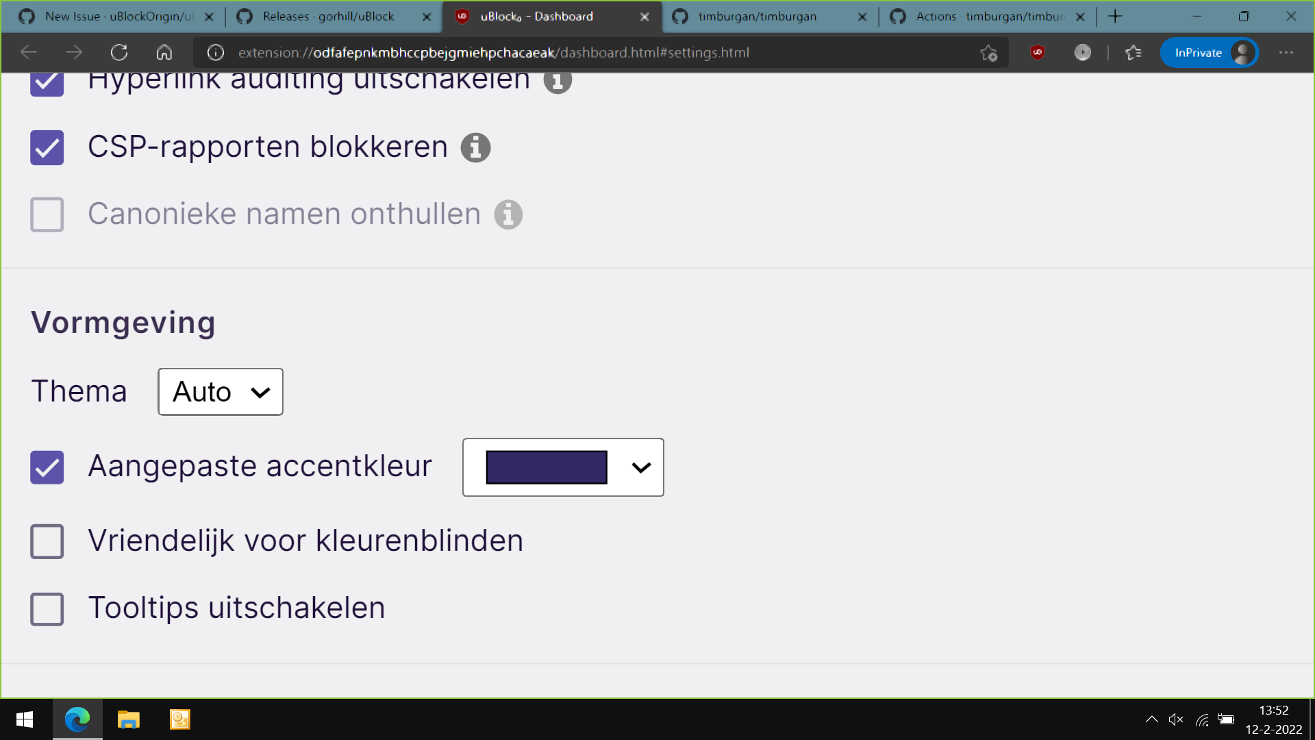 Bug with `Custom accent color` · Issue #1979 · uBlockOrigin/uBlock-issues · GitHub