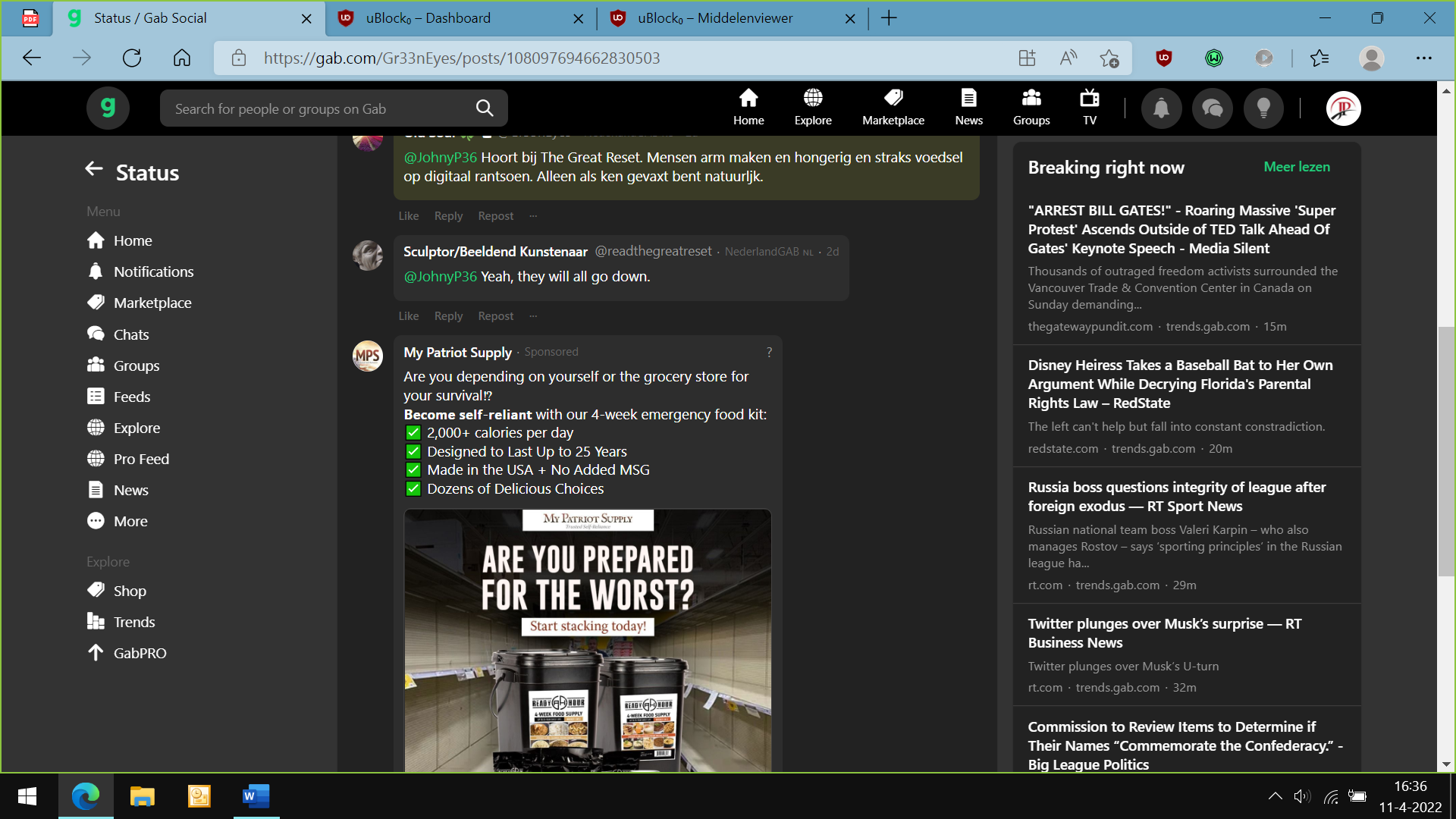 Ads on gab.com · Issue #12695 · uBlockOrigin/uAssets · GitHub