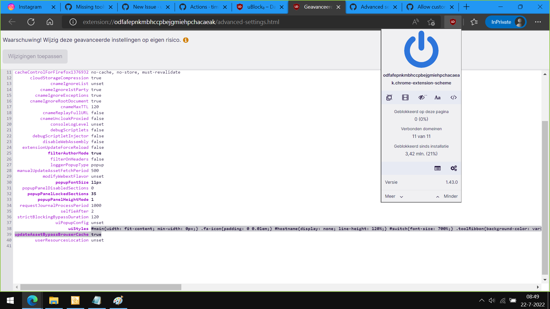 `uiStyles` in Advanced Settings don't work for popup · Issue #2182 · uBlockOrigin/uBlock-issues ...