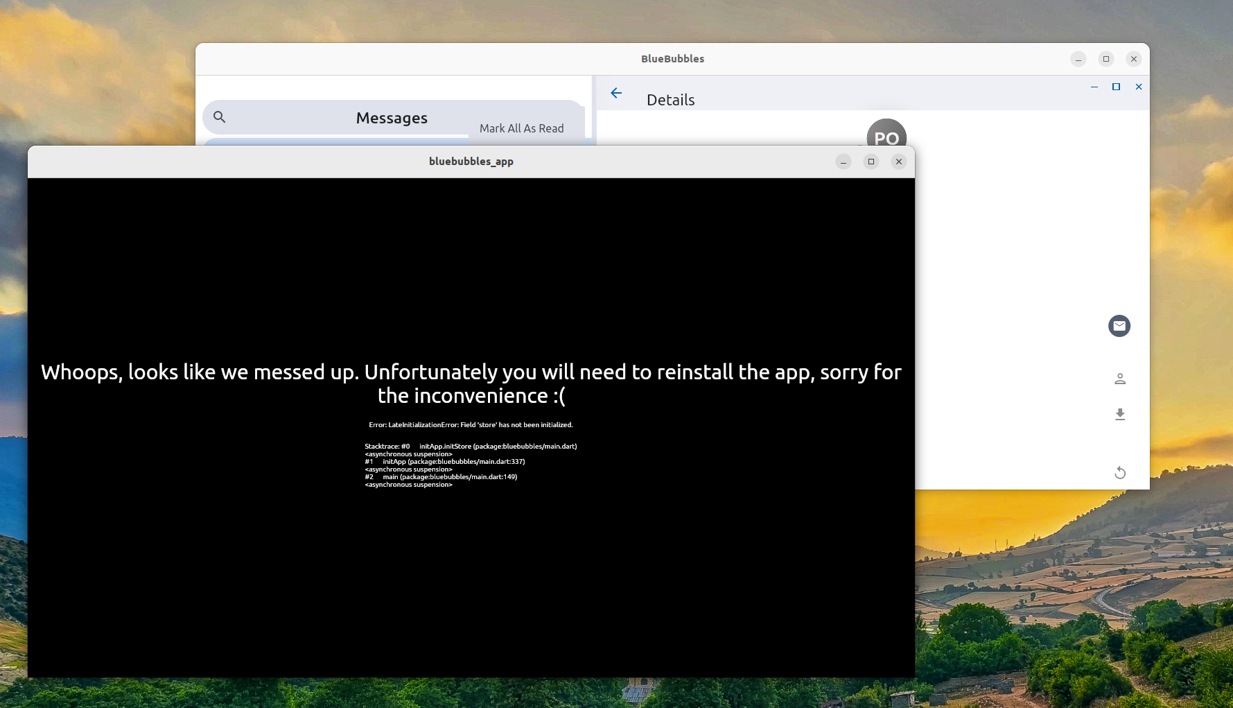 [Desktop/Linux] exception when selecting new message in Ubuntu notifications · Issue #2314 ...