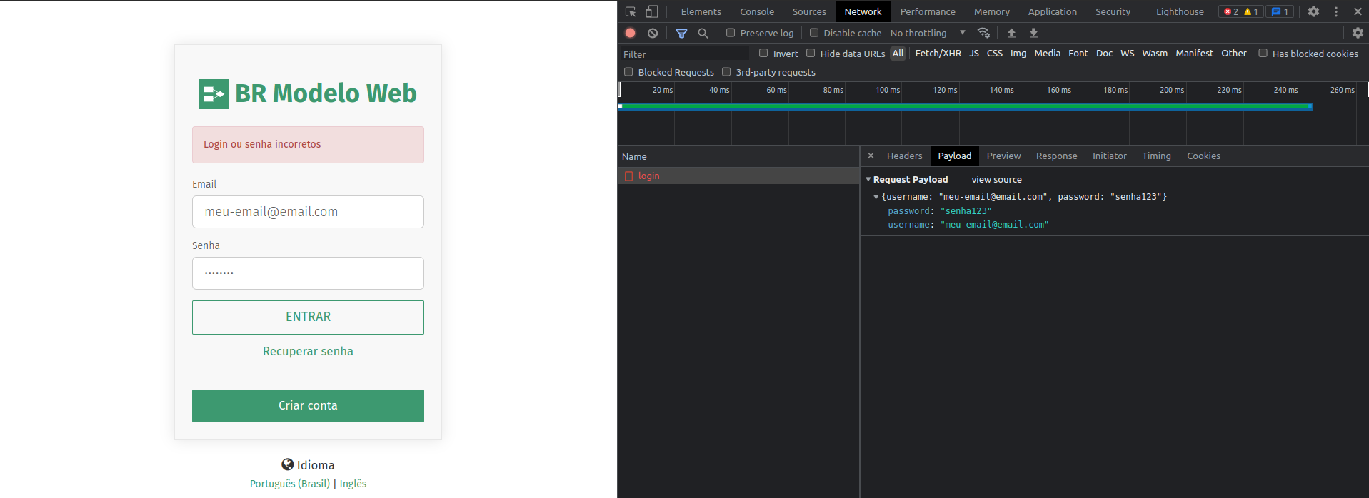 User credentials exposed on request payload. · Issue #374 · brmodeloweb/brmodelo-app · GitHub