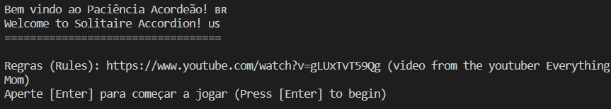 GitHub - MekhyW/Solitaire-Accordion: Terminal-based Python Solitaire game, developed in pairs ...