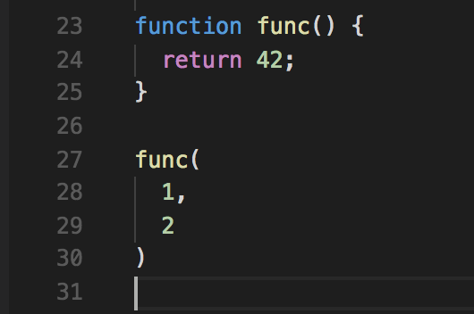Formatting document breakes indentation for multilined parameters in functions chain · Issue ...