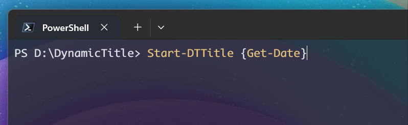 GitHub - mdgrs-mei/DynamicTitle: A PowerShell module for advanced console title customizations.