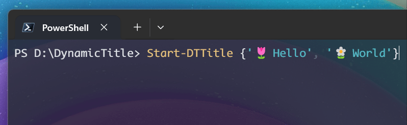 GitHub - mdgrs-mei/DynamicTitle: A PowerShell module for advanced console title customizations.