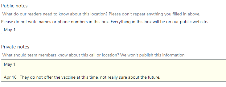 change displayed field name to 'private' · Issue #485 · CAVaccineInventory/vial · GitHub